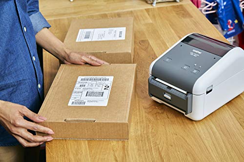 Brother Genuine RD006U1S Standard Die-Cut Labels, White Paper, 4 inch x 6 inch, Shipping, Direct Thermal, 500 Labels/Roll, 8 Rolls, 4,000 Total Labels