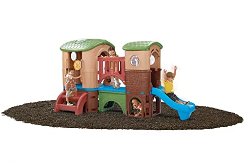 Step2 Clubhouse Climber Playset β Toddler Play Gym with Elevated Clubhouse, Two Slides, Bridge, and Crawl-Through Tunnel