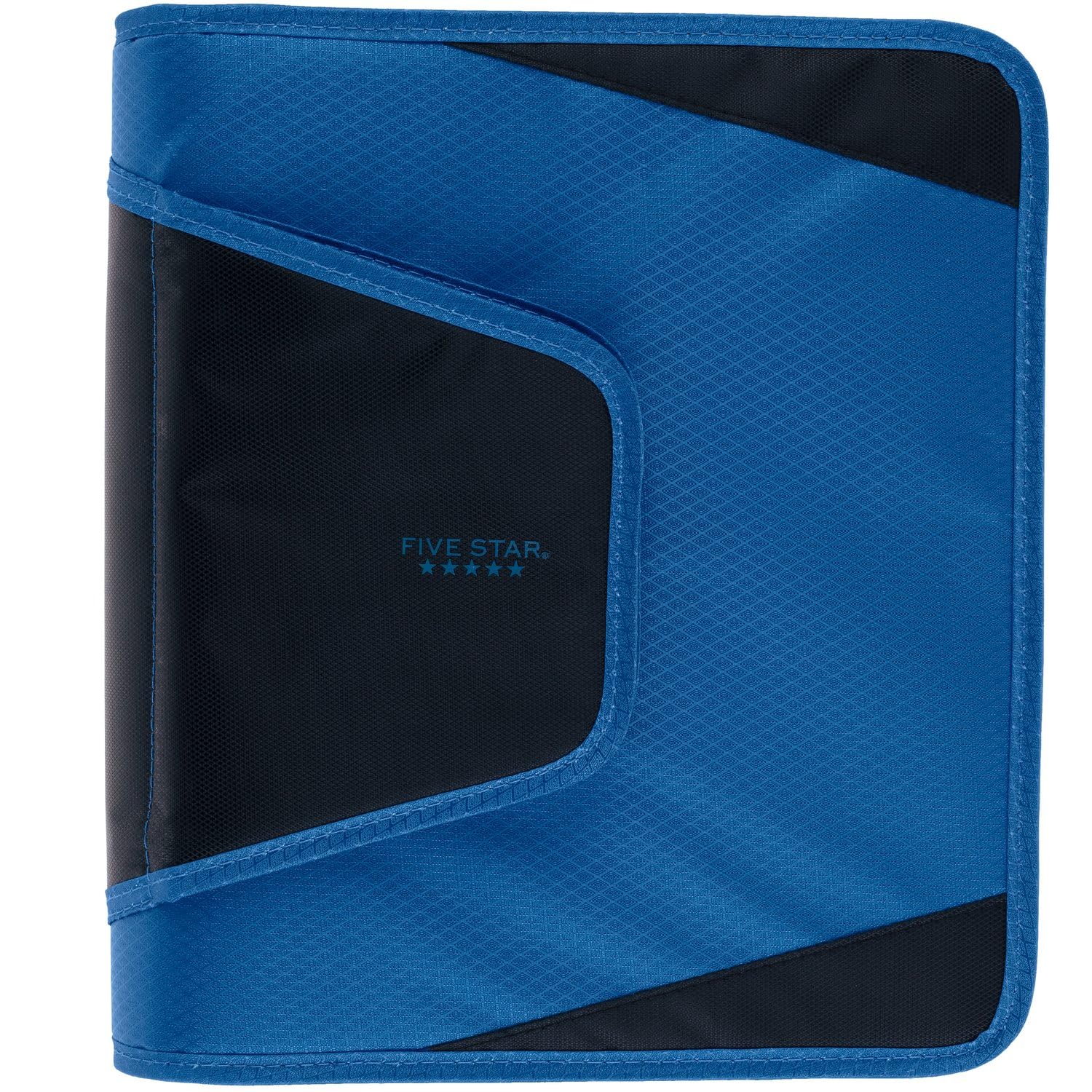 Five Star Zipper Binder, 1-1/2 Inch 3-Ring Binder for School, 3 Pocket Expanding File, 500 Sheet Capacity, Blue (72202)