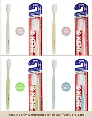 [KENT] CLASSIC Medium Head Extra Soft Toothbrush, Sensitive Teeth & Gums for Adults & Teens - (Set of 6)
