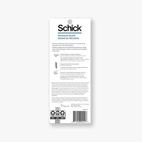 Schick Precision Razor — Precision Razor for Men, Edging Razors, Disposable Razors Men, 3 Count (Pack of 1)