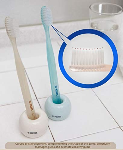 [KENT] CLASSIC Medium Head Extra Soft Toothbrush, Sensitive Teeth & Gums for Adults & Teens - (Set of 6)