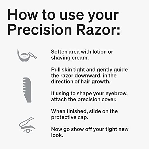 Schick Precision Razor — Precision Razor for Men, Edging Razors, Disposable Razors Men, 3 Count (Pack of 1)