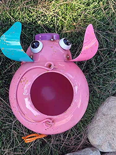 Fun Colorful Enameled Metal Watering Can - Pig, Continental Art Center Inc. CAC193001B