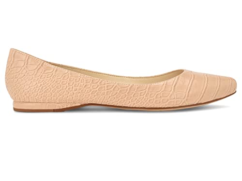 Nine West Speakup Flat Warm Blush Crocodile 8.5 M