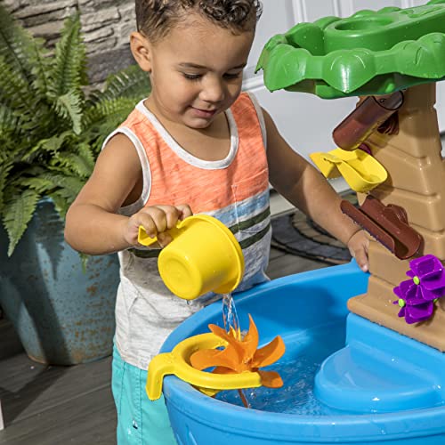 Step2 Tropical Rainforest Water Table | Colorful Kids Water Play Table with 13-Pc Accessory Set, Blue & Green