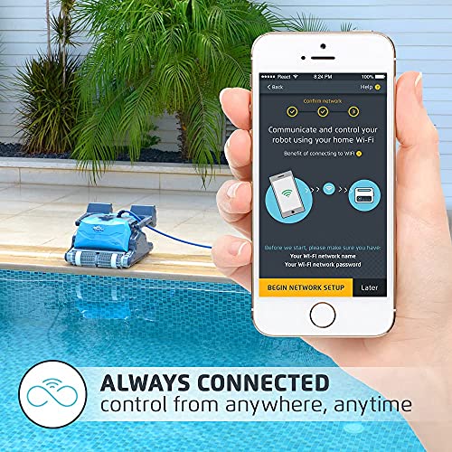 DOLPHIN Oasis Z5i WiFi Operated Robotic Pool [Vacuum} Cleaner - Ideal for In Ground Swimming Pools up to 50 Feet - Easy to Clean Top Load Filter Cartridges
