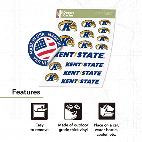 Kent State University Sticker KSU Golden Flashes Stickers Vinyl Decals Laptop Water Bottle Car Scrapbook T1 (Type 1-1)