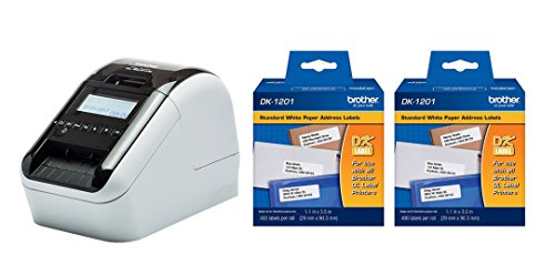 Brother QL-820NWB Label Printer and 2-pack DK1201 Address Labels
