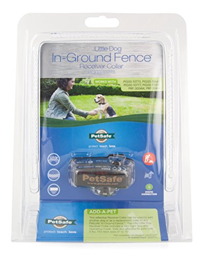 PetSafe Elite Little Dog In-Ground Fence Receiver Collar, for Dogs Over 5lb, Waterproof with Tone and Static Correction
