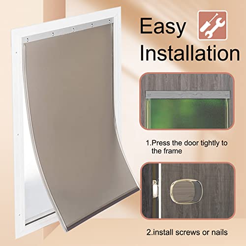 Dog Door Replacement Flaps, Medium Replacement Dog Cat Door Flap Compatible with PetSafe PAC11-11038, Measures 12 7/8'' × 8 1/8'', Durable Doggie Door Flap