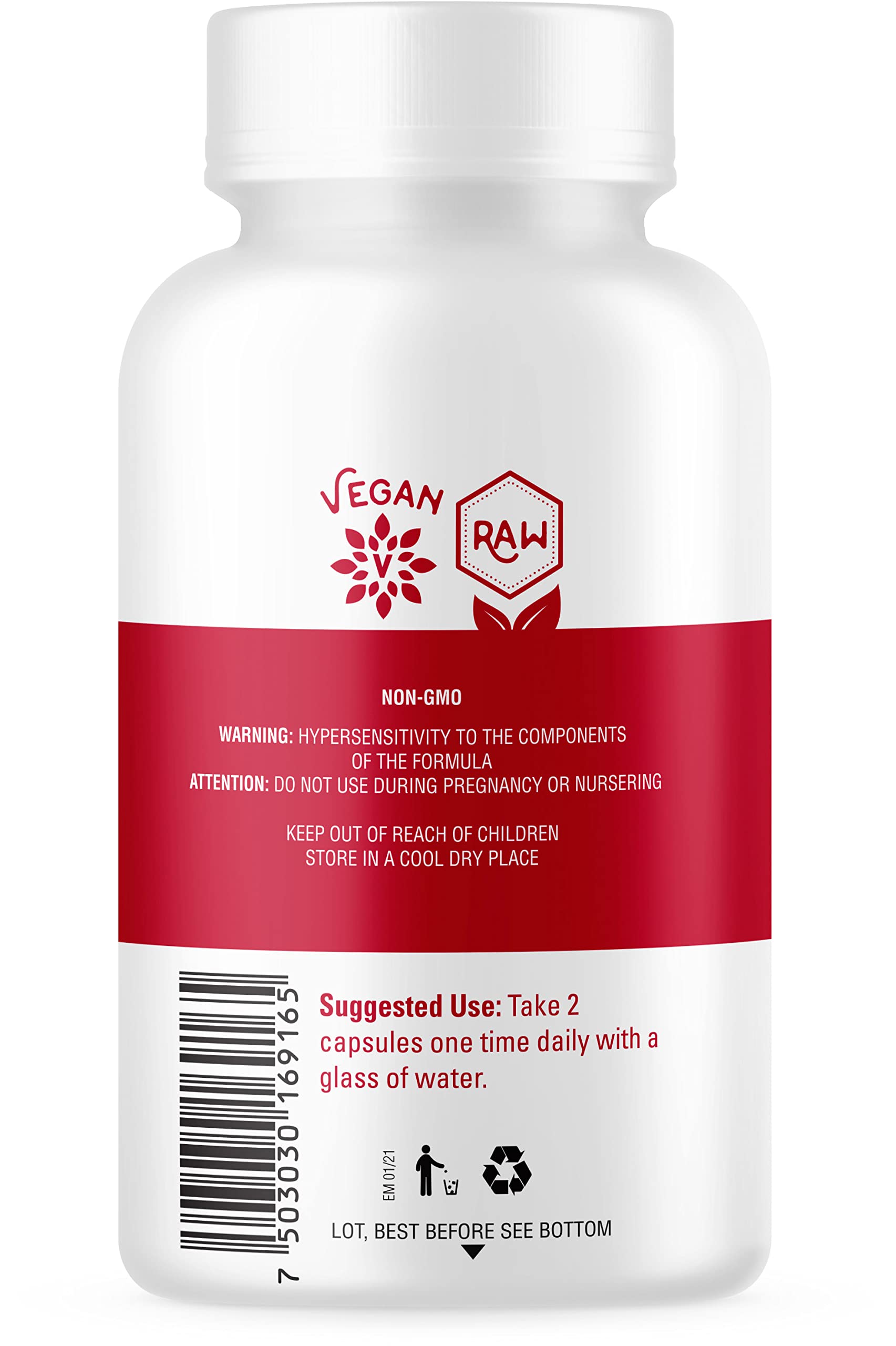 OS Organic Side - Organic Cranberry 60 Capsules - Prevention of UTI - Certified USDA - Non GMO - Vegan