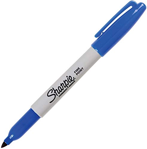 Sharpie 30003 Permanent Markers, 2 Packs of 12 Markers Each for a Total of 24 Markers, Blue; Alcohol-based Ink is Quick-drying and Nontoxic; Durable Ink is Fade-resistant and Water-resistant