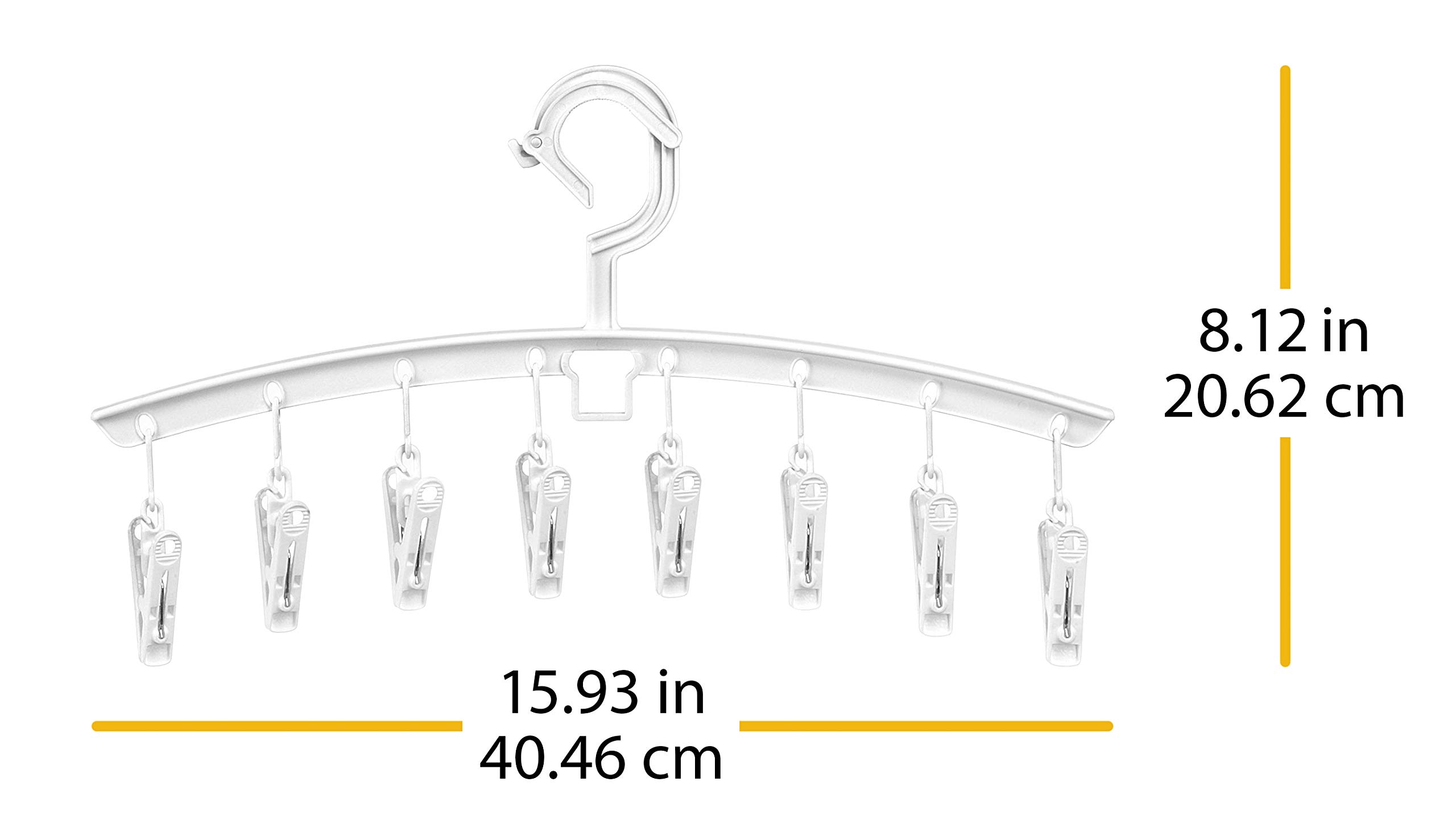 Whitmor Clip & Drip Add-On Hangers -White - Set of 3
