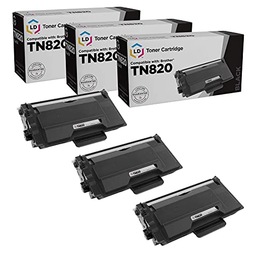 LD Products Compatible Toner Cartridge Replacement for Brother TN820 (Black, 3-Packs) for use in DCP-L6600DW HL-L6200DW HL-L6200DWT HL-L6250DN HL-L6250DW HL-L6300DWT & HL-L6300DW