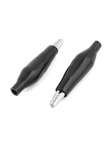 IIVVERR 33 Pcs Black Crocodile Alligator Test Clip for Electrical Battery Clamp Connector (33 Pcs Clip de cocodrilo cocodrilo negro para conector eléctrico