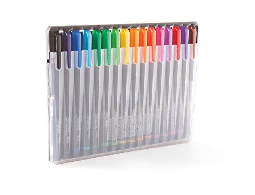 SHARPIE Art Pens, Fine Point, Assorted Colors, Hard Case, 16 Count (1983966)