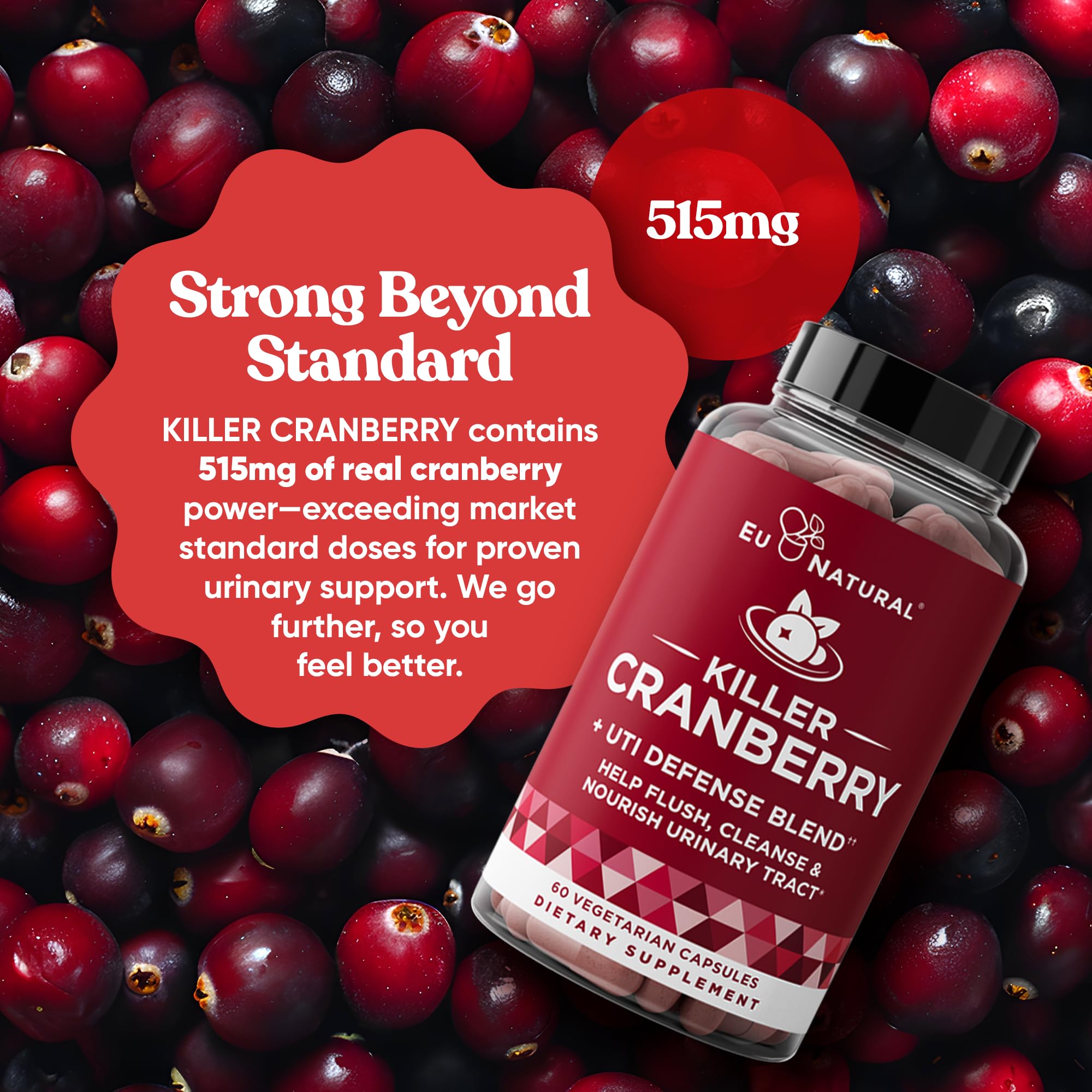9-In-1 Killer Cranberry Pills for Women – UTI Defense Blend with Clinically Studied Ingredients – 9 Extract Urinary Tract Supplement – Pine Bark, Propolis, Vitamin D & More – 60 Fast-Acting Capsules