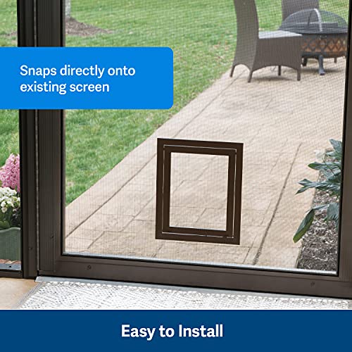 PetSafe NEVER RUST Screen Door - Size Small – For Dogs and Cats up to 30 lb – Use in Screen Doors – Window Screens and Porch Screens