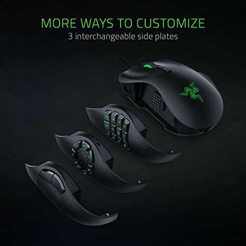 Razer RZ01-02410100-R3U1 19-Button Gaming Mouse, Black & Razer Ornata RGB Mecha-Membrane Keyboard, Black