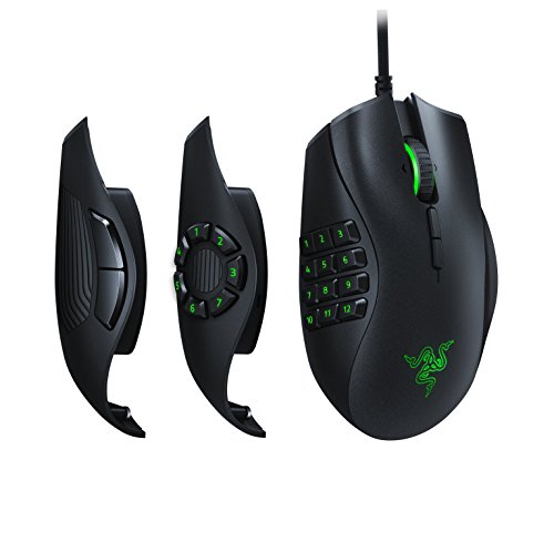 Razer RZ01-02410100-R3U1 19-Button Gaming Mouse, Black & Razer Ornata RGB Mecha-Membrane Keyboard, Black