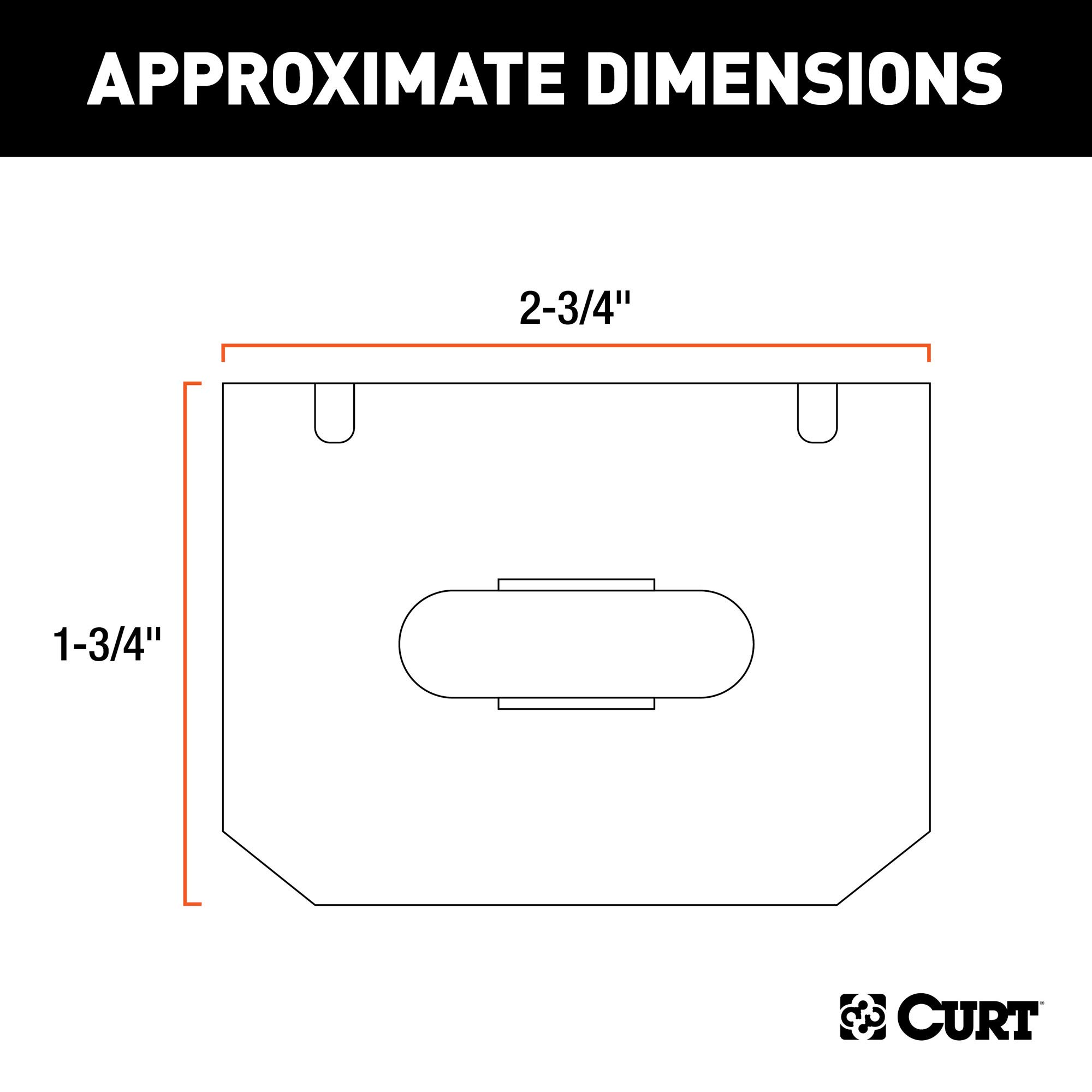 CURT 58300 Vehicle-Side Trailer Wiring Harness Mounting Bracket for 4-Way Flat
