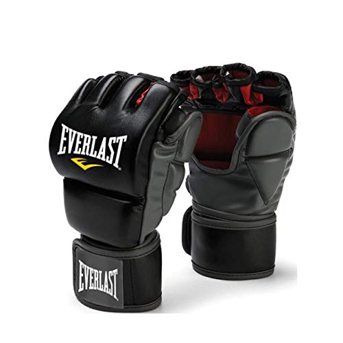 Everlast Train Advanced MMA 7-Ounce Grappling / Training Gloves (Black, Small/Medium)