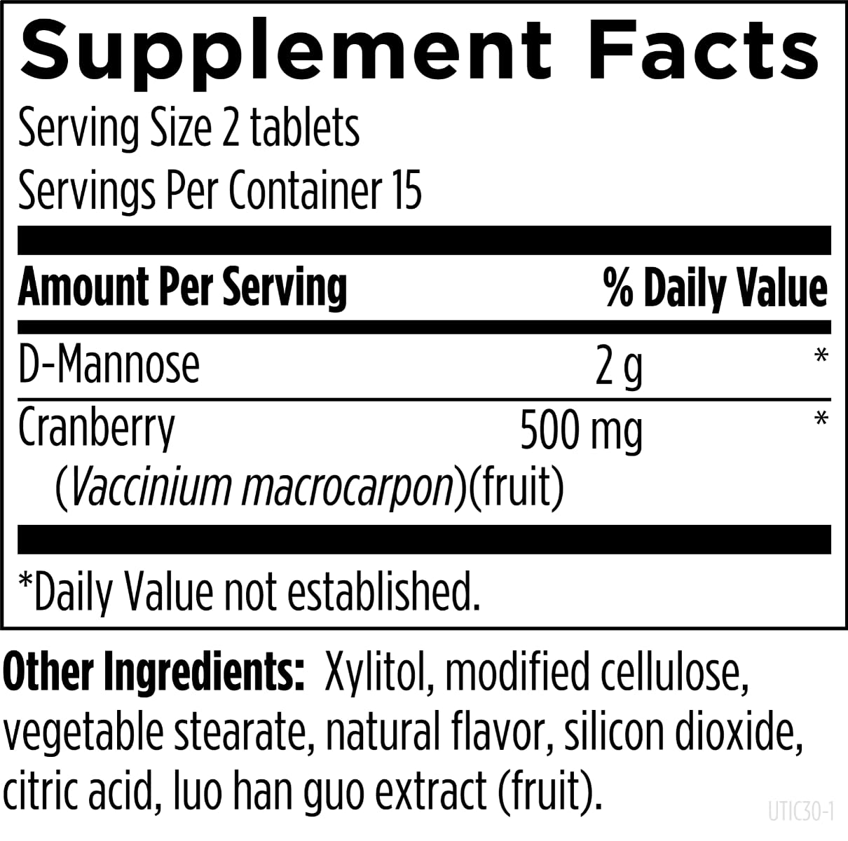 Designs for Health D-Mannose with Cranberry Chewables - UT Intensive Chews for Women + Men, Urinary Tract Support Supplement with Cranberry Extract - Natural Orange Flavor - Vegan (30 Tablets)