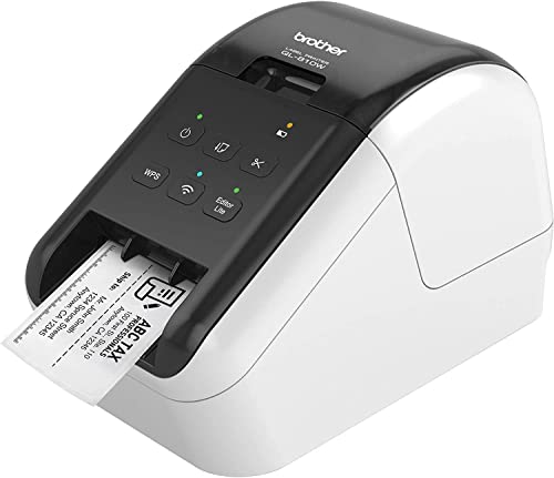 Brother QL-810W Ultra-Fast Desktop Label Printer, Wireless Networking, Print Black/Red Labels up to 110 per minute, High-resolution up to 300 x 600 dpi, Automatic Cutter, Wi-Fi, CBMOUN Extension_Cable