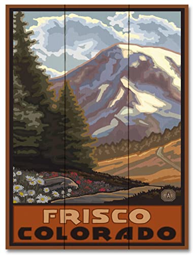 Frisco Colorado Springtime Mountains Wood Art Print from Travel Artwork by Artist Paul A. Lanquist 18" x 24"
