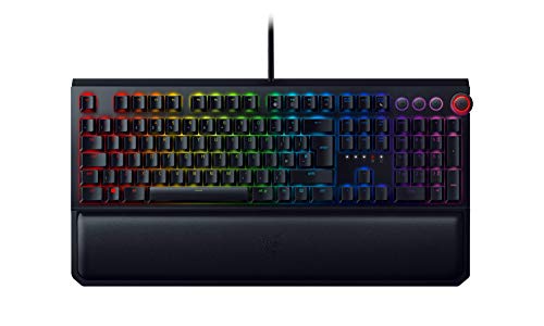 Razer BlackWidow Elite Mechanical Gaming Keyboard: Yellow Mechanical Switches - Linear & Silent - Chroma RGB Lighting - Magnetic Wrist Rest - Dedicated Media Keys & Dial - USB Passthrough