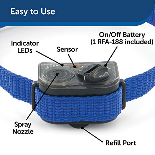 PetSafe Elite Little Dog Spray Bark Collar for Small Dogs from 8 lbs to 55 lbs - Smallest Collar Option - Citronella Spray - No Barking Control Device - PBC00-11283
