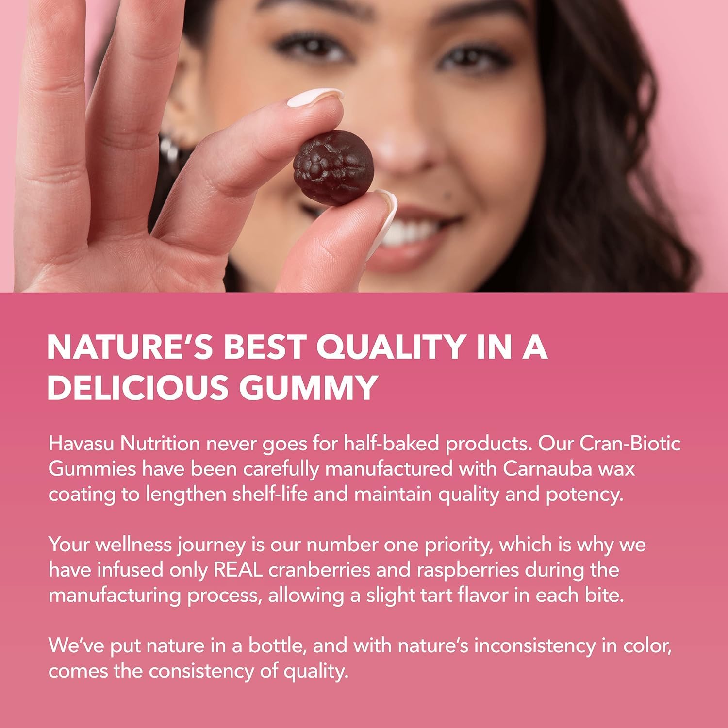 Probiotic Cranberry Gummies for Women - Urinary Tract Health and pH Balance - 1 Billion CFU of Lactobacillus for Bladder Support and Vaginal Wellness - Cran-Raspberry Flavor, 60 count, 1-Month Supply