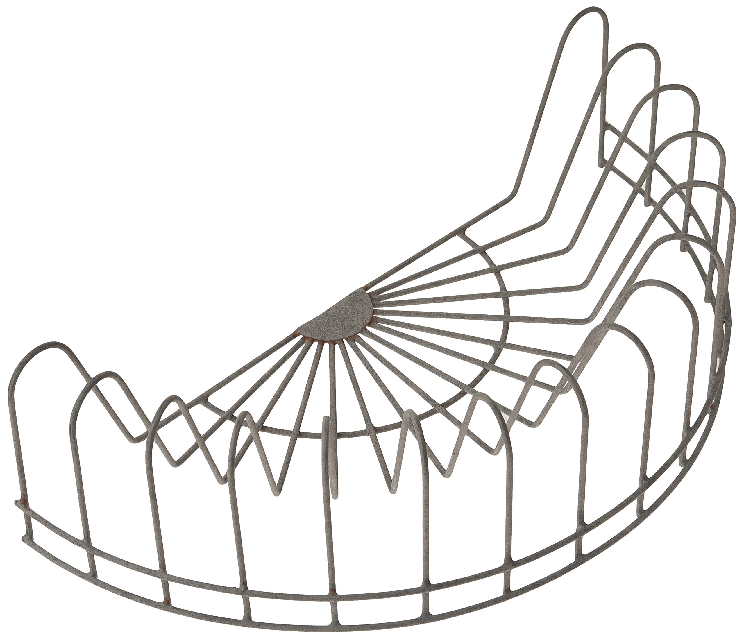 CTW Home Collection Vintage Style Rustic Wire Dish Rack Kitchen Supplies, 16" x 8" x 4.5", Gray