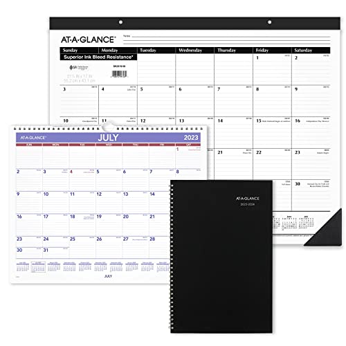 AT-A-GLANCE 2023-2024 Erasable Calendar, Wall Calendar, 32" x 48", XLarge, Academic, Dry Erase, Reversible, Vertical/Horizontal (PM36AP28)