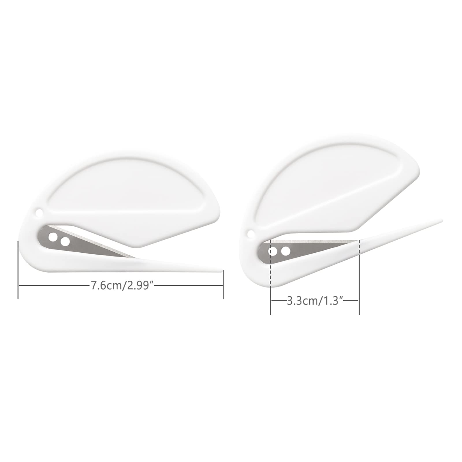 3 Pcs Letter Opener Slitter for Letter Openers with Blade for Envelope, Package, Paper Cut, Safe Mail Opener, Letter Opener Envelope Slitter, Red, Black and White