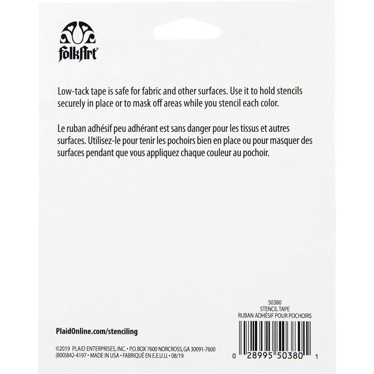 FolkArt Stencil Tape, 3/4"x25yds, Gray