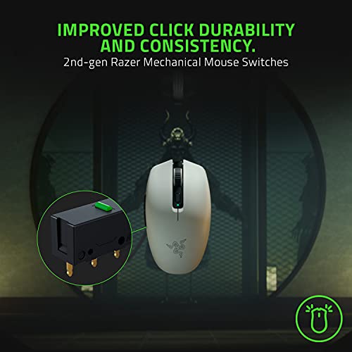 Razer Orochi V2 Mobile Wireless Gaming Mouse: Ultra Lightweight - 2 Wireless Modes - Up to 950hrs Battery Life - Mechanical Mouse Switches - 5G Advanced 18K DPI Optical Sensor - White (Renewed)