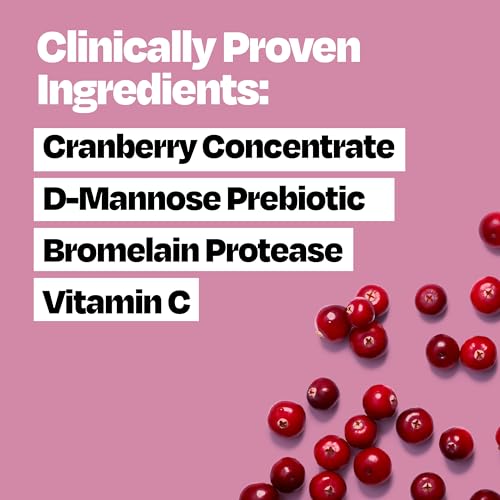 Cystex Urinary Tract Infection Support and Prevention for Men and Women, Cranberry Prebiotic Supplement for UTI Protection & Urinary Health Maintenance, D-Mannose & Vitamin C, 7.6 oz (2 Pack)