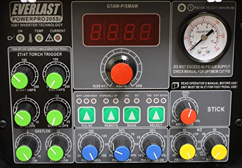 2021 Everlast PowerPro 205Si 200a AC DC TIG 50a Plasma Cutter Multi Process Welder PP205si