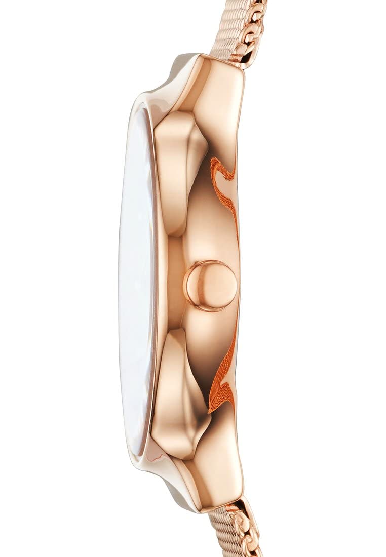 Skagen Women's Freja Lille Two-Hand Rose Gold Stainless Steel Mesh Band Watch (Model: SKW2665)