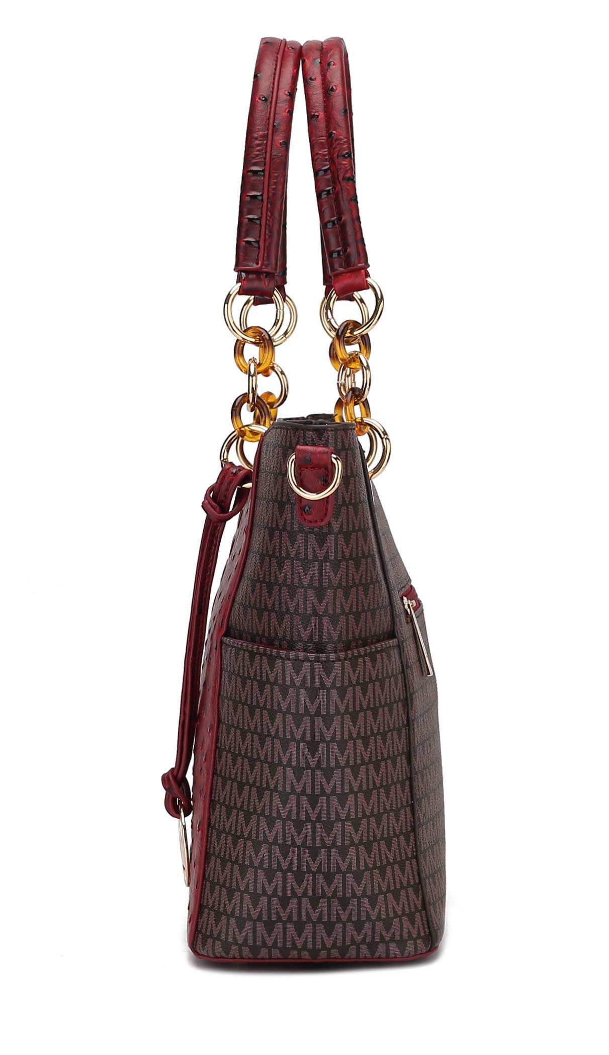 MKF Collection Shoulder Bag for Women, PU Leather Pocketbook Top-Handle Crossbody Purse Tote Satchel Handbag by Mia K