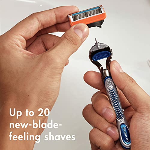 Gillette Fusion5 Mens Razor Blade Refills, 4 Count, Lubrastrip for a More Comfortable Shave