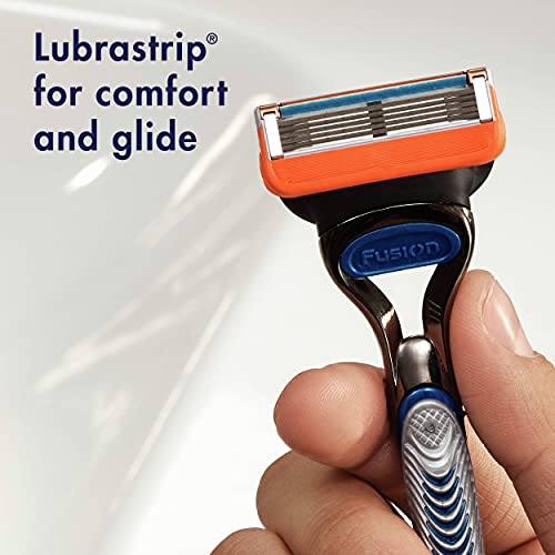Gillette Fusion5 Mens Razor Blade Refills, 4 Count, Lubrastrip for a More Comfortable Shave