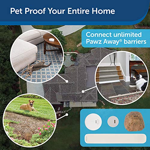 PetSafe Pawz Away Indoor Pet Barrier with Adjustable Range – Dog and Cat Home Proofing – Static Correction – Wireless Pet Gate Keeps Areas Off Limits – Battery-Operated – For Pets 5 lbs. and Up