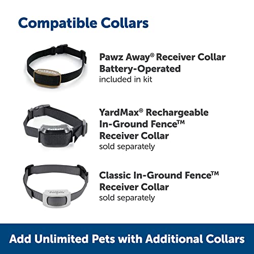 PetSafe Pawz Away Indoor Pet Barrier with Adjustable Range – Dog and Cat Home Proofing – Static Correction – Wireless Pet Gate Keeps Areas Off Limits – Battery-Operated – For Pets 5 lbs. and Up