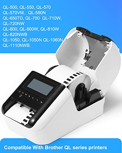 12 Rolls DK-2205 QL800 QL810W QL820NWB QL1100 Continuous Paper Label 2.4" x 100 Feet, Compatible with Brother QL Label Printers, Replacement for Brother DK-2205 Continuous Paper Lable Roll
