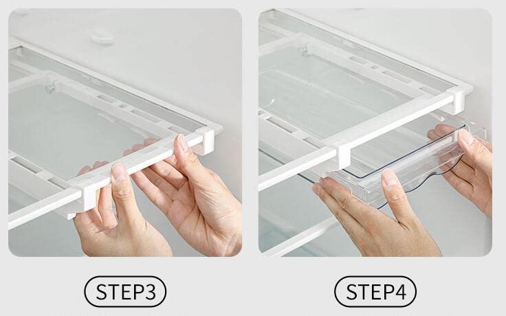 Cool Cook Refrigerator Organizer Bins with Handle, Pull-Out Fridge Drawer Organizer, Freely Pullable Refrigerator Storage Box with.Fridge Egg Drawers