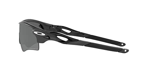 Oakley Men's OO9206 Radarlock Path Low Bridge Fit Rectangular Sunglasses, Hi Res Carbon/Prizm Black Polarized, 38 mm