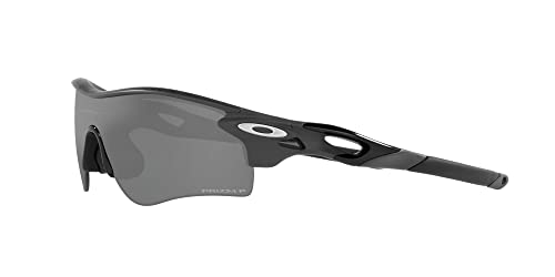 Oakley Men's OO9206 Radarlock Path Low Bridge Fit Rectangular Sunglasses, Hi Res Carbon/Prizm Black Polarized, 38 mm